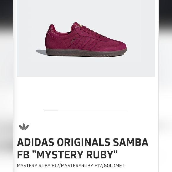 adidas | Shoes | Adidas Originals Mens Samba Fb Mystery Ruby Sneakers Size 1 | Poshmark